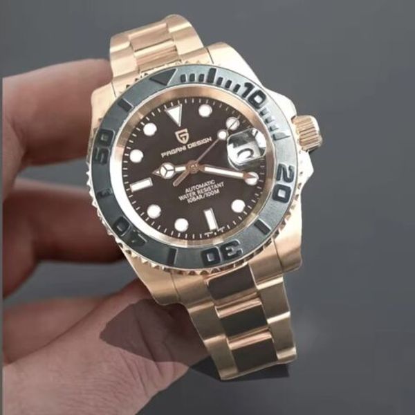 Pagani Design Luxury Stainless Steel New Watch Sapphire WP Mechanical ...