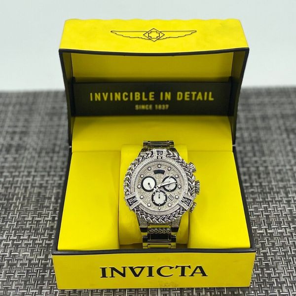 INVICTA Reserve Bolt Herc 2.29 CT Diamond & MOP Dial SS Men's Watch ...