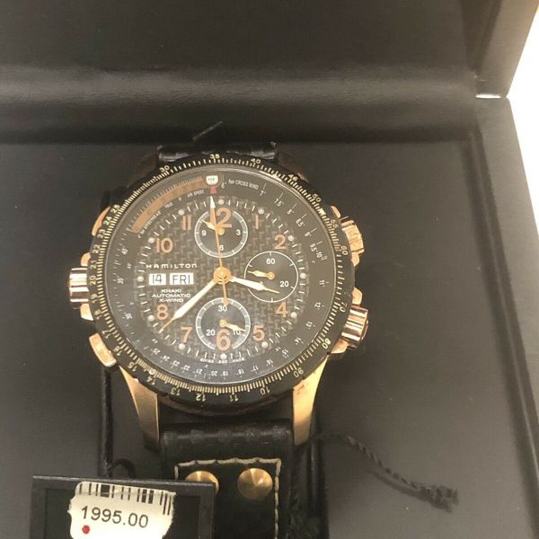 HAMILTON KHAKI AUTOMATIC X-WIND CHRONOGRAPH ROSE GOLD MICRON VALJOUX ...