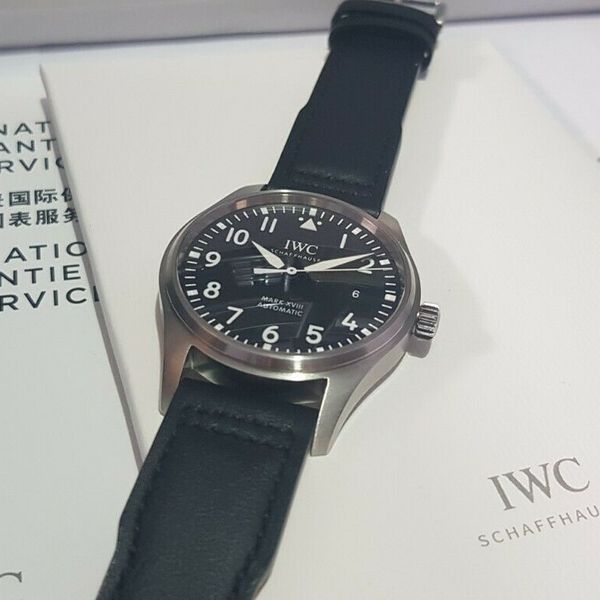 ¥IWC¥ Mark XVIII Pilot Mens Black Dial 40mm Watch IW327009 | WatchCharts