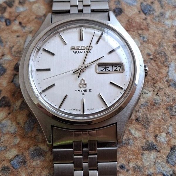 Vintage Seiko Quartz Type II (SQ) JDM 7546 7010 May 1978 Kanji ...
