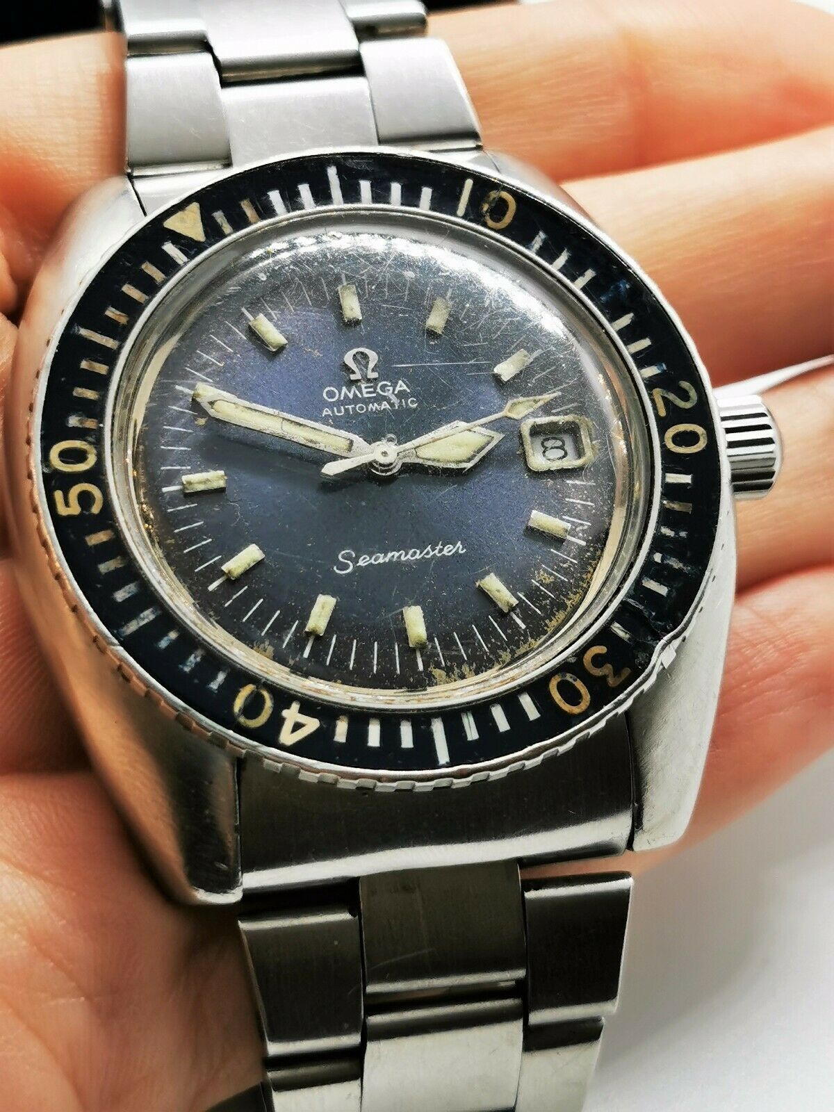 OMEGA Seamaster cal 565 Ref 166.073 Deep Blue 1969 Rare watch | WatchCharts