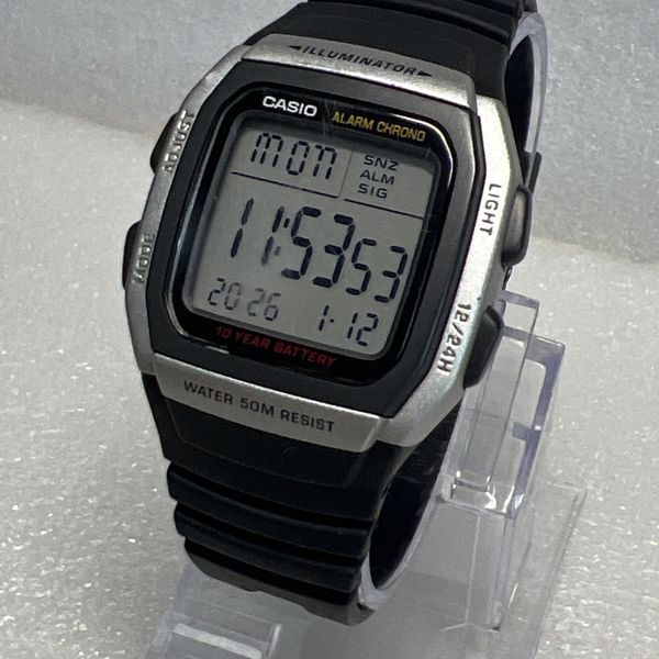 CASIO W-96H-1AVES MENS DIGITAL QUARTZ WATCH W/ BATTERY TIMER ALARM LED ...