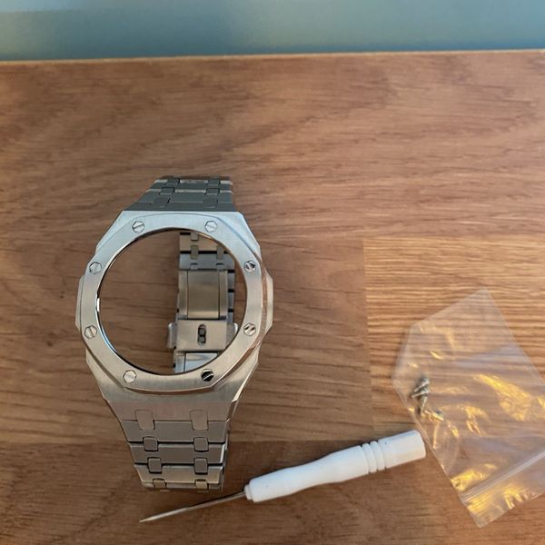Casio G-Shock GA2100 Casioak Mod kit Modification Strap Watch Stainless ...