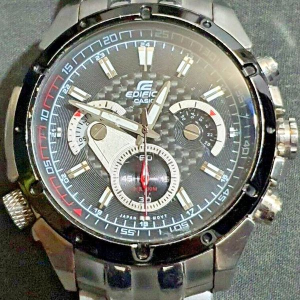 AUTHENTIC CASIO WATCH EDIFACE 5106 EF-535 WRISTWATCH WORKS STAINLESS ...