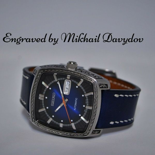 Seiko Recraft SNKP 23.Hand engraved by Mikhail Davydov | WatchCharts Marketplace