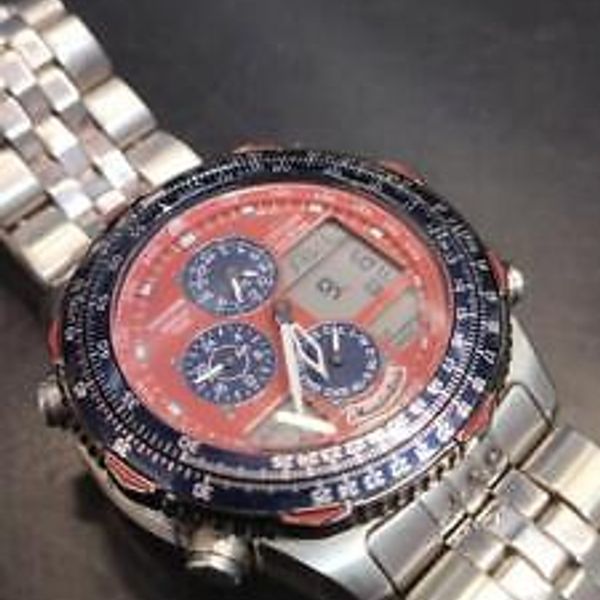 Citizen Red Dial C300-Q01709 Navihawk Thunderbird | WatchCharts Marketplace