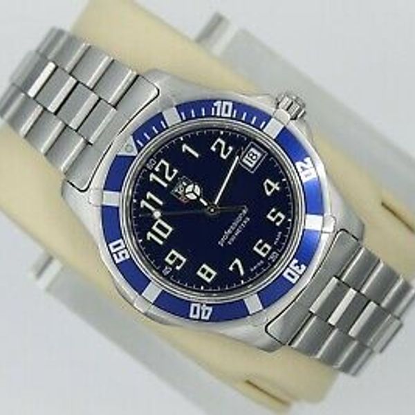 Tag Heuer 2000 WM1113 Professional Watch Mens Blue WK1113 Silver Coke ...
