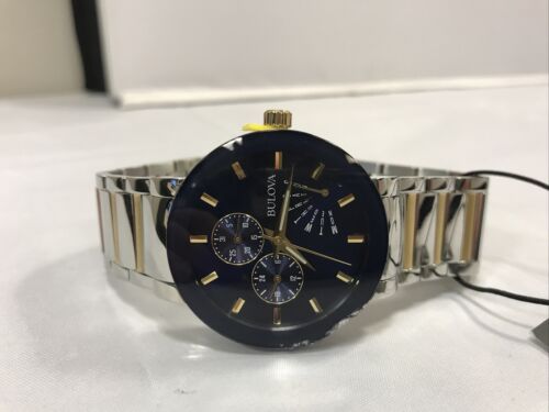 Bulova Modern Blue Dial Two Tone Men's Watch - 98C123 MSRP: $425 ...