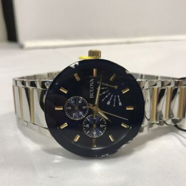 Bulova Modern Blue Dial Two Tone Men's Watch - 98C123 MSRP: $425 ...