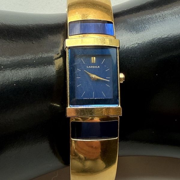 Vintage Seiko Lassale Sapphire Blue Glass Dial Ladies Quartz Japan Gold Watch | WatchCharts ...