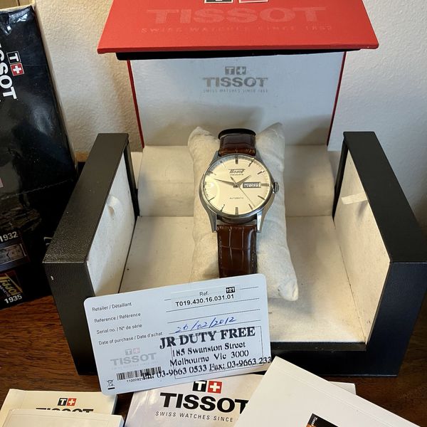 TISSOT Heritage Visodate Automatic BOX/PAPERS T019.430.16.031.01 ...