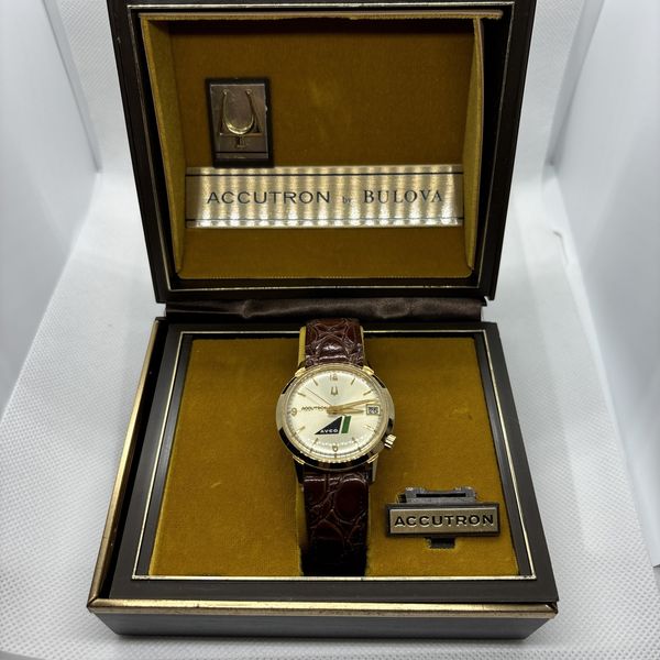 Vintage 1972 N2 Bulova Accutron 14K Gold Filled Tuning Fork Watch - Not ...