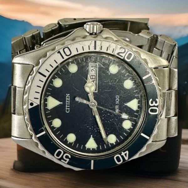 Citizen Quartz Action 2000 5500-S70070 Diver Style 38MM Case GWO Menâ s ...