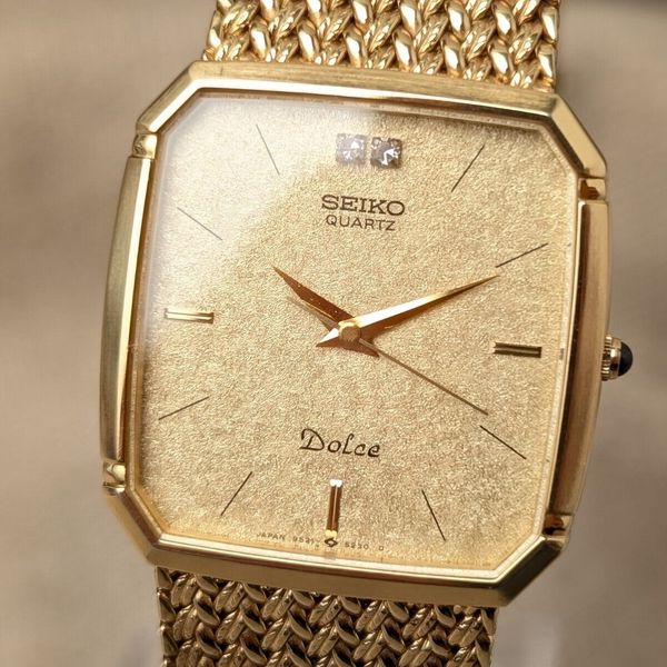 [N Mint] 1984 SEIKO Dolce 9521-5210 Men's Quartz Watch Gold 27mm Vintage | WatchCharts Marketplace