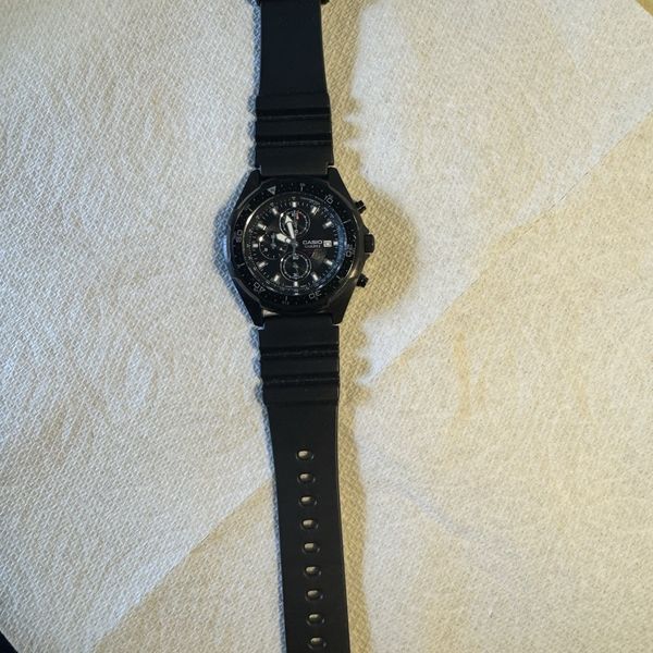Casio AMW-330 Chronograph Watch Model 2328 Black Dial NEW BAND,NEW ...