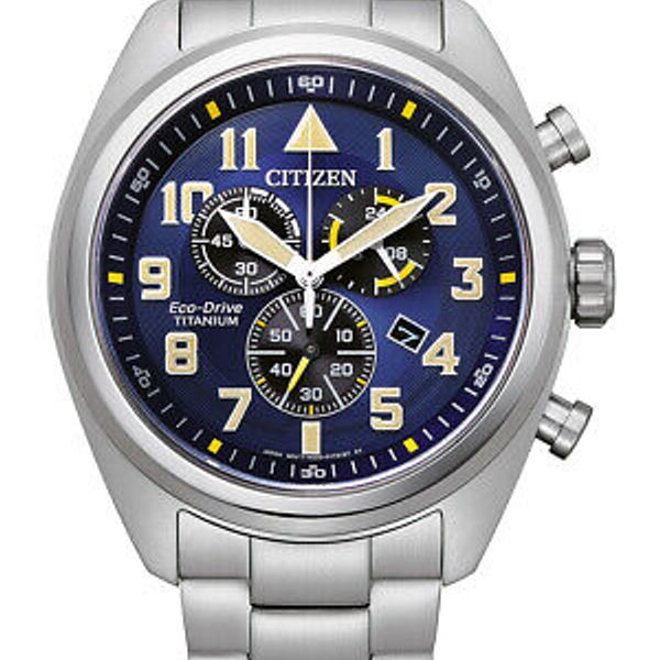 Citizen AT2480-81L Eco-Drive Super-Titanium chronograph 43mm | WatchCharts