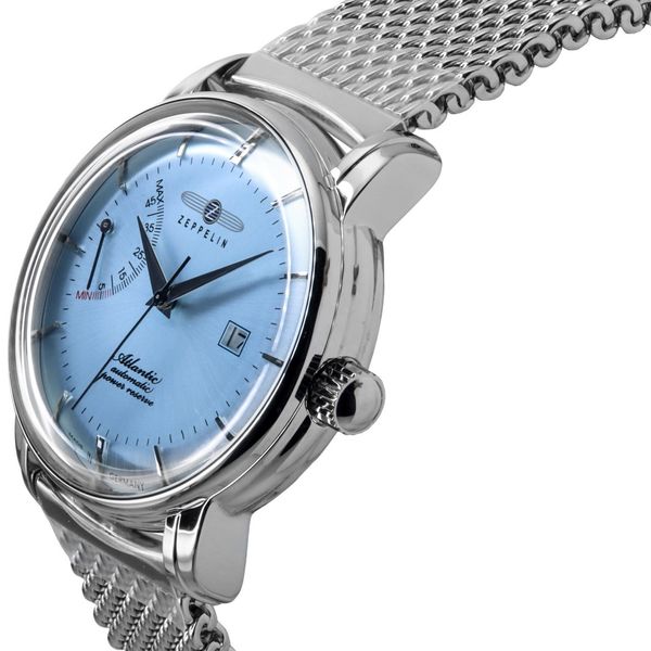 Zeppelin Atlantic Stainless Steel Ice Blue Dial Automatic 8462M6 Men's ...