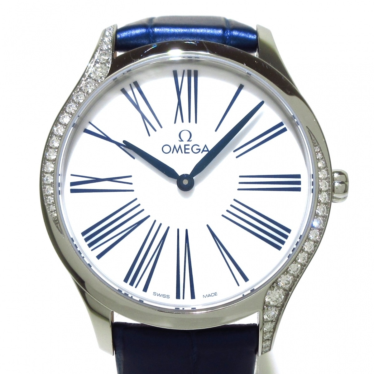 [New] [Used] OMEGA Devil Tresor 36MM Watch SS / Diamond Bezel / Leather ...