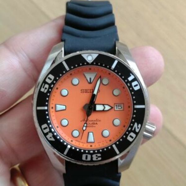 Seiko Sumo ORANGE (SBDC005) Full set | WatchCharts Marketplace