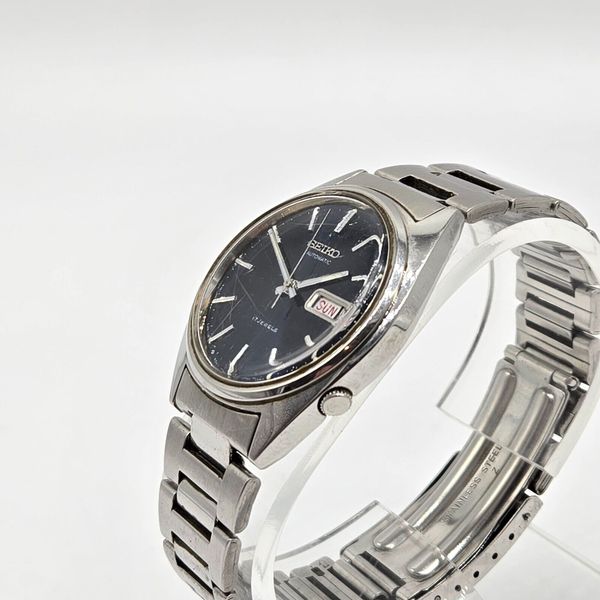 Seiko 6309-7159 Day Date 35mm 17J Automatic Men's Watch Runs Blue Dial ...