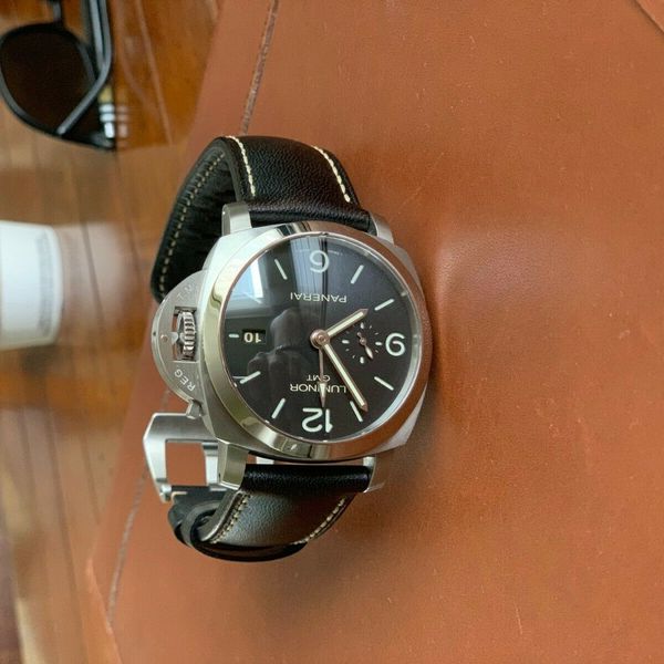 Panerai PAM 320 Luminor 1950 GMT 3-Day Automatic 44mm Steel case men's ...