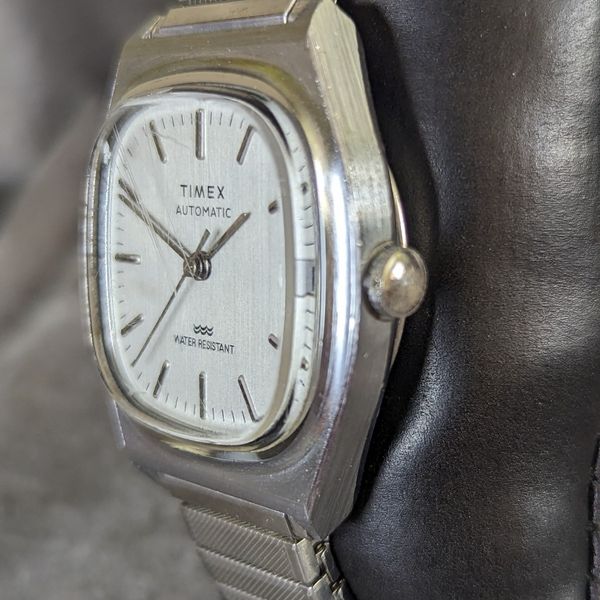 Vintage S/S Timex Automatic 1983 E-Line 34mm Watch-Not Reissue *WORKS ...