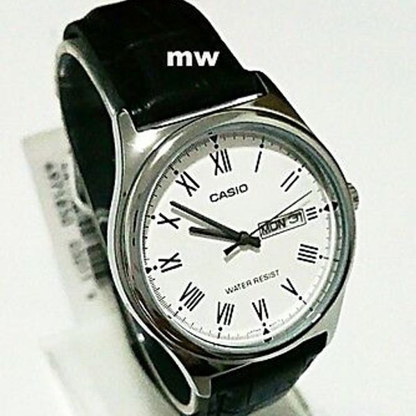 CASIO MENS CLASSIC LEATHER STRAP ANALOG QUARTZ WATCH MTP-V006L-7B Roman ...
