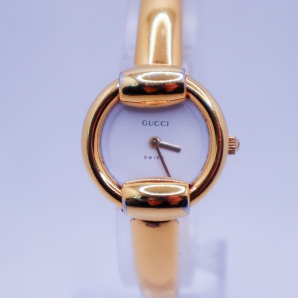 [EXCELLENT+++] Vintage GUCCI 1400L white Dial Round Womens Quartz Watch ...