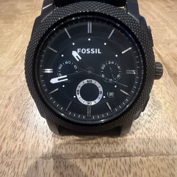 Fossil FS4487 Men's Black Analog Black Dial Quartz Genuine Watch-see ...