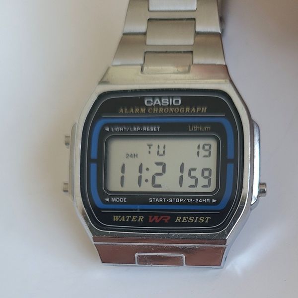 Vintage CASIO A164W Retro Classic Unisex Digital Steel Bracelet Watch ...