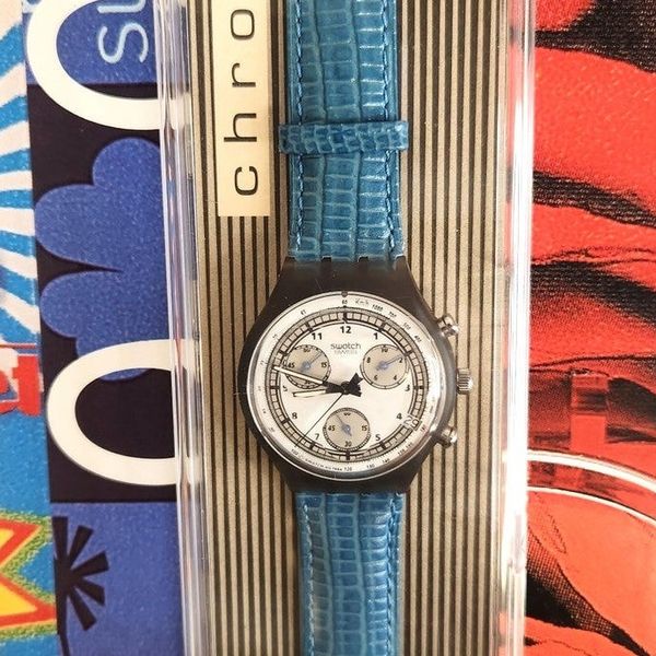 Swatch ICE CUBE SCM402 1995 Chronograph watch New old stock ...