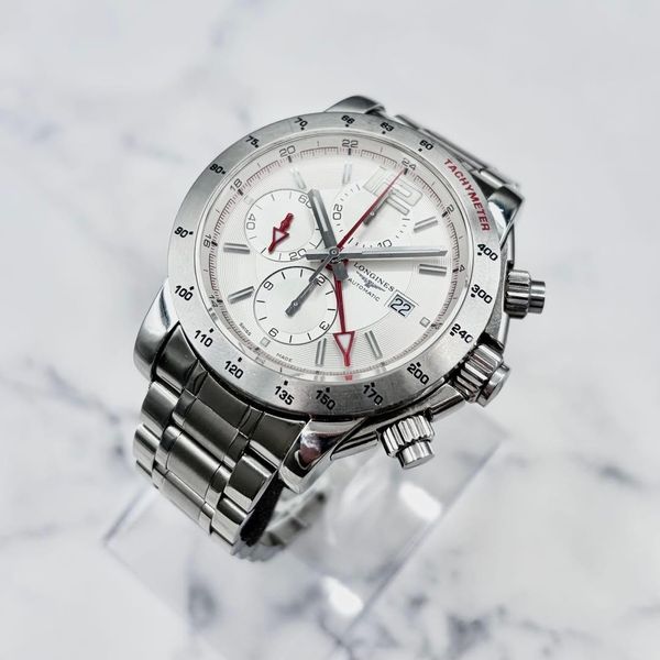 Overhauled Longines Admiral Chronograph GMT Automatic Watch Red Hand ...