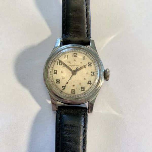 Longines 10L Stainless Steel Military 24 Hour Dial Sweep Seconds Men’s ...