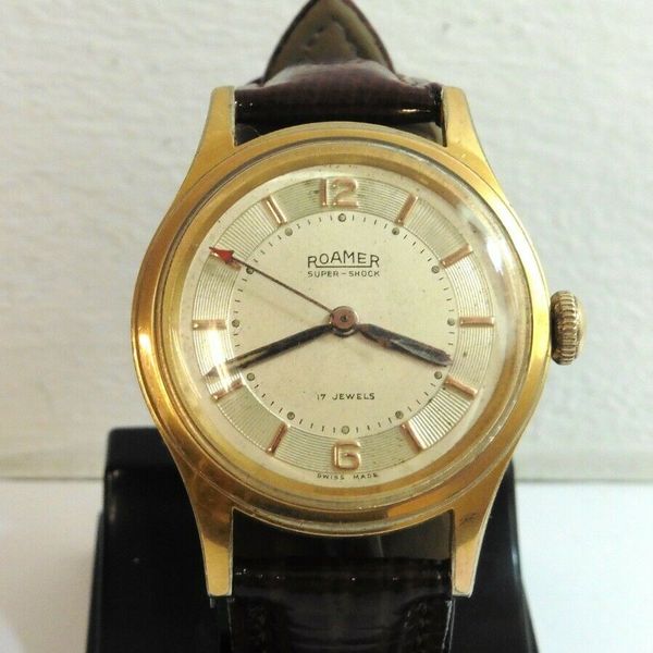 1950-60s GENTS GOLD PLATED/STEEL ROAMER BREVETE WATERPROOF IN GOOD ...
