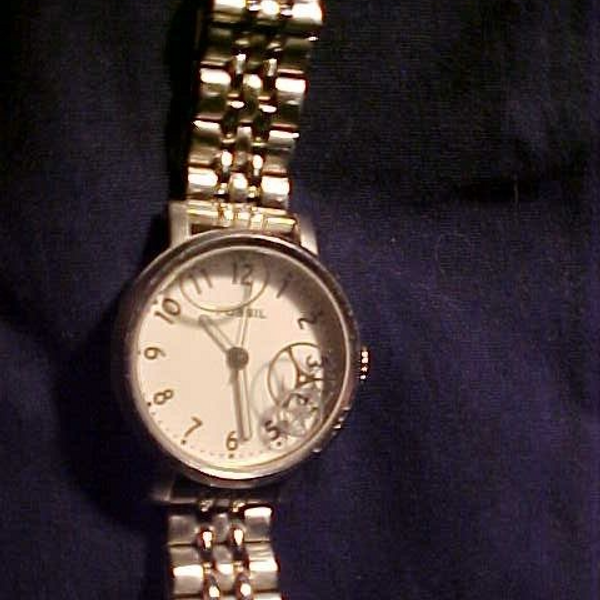 RARE Floating Gears Liquid Fossil Watch JR-9950 250903 Vintage Needs ...