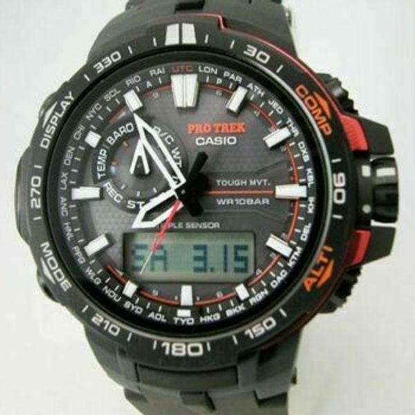 Casio Protrek Analog-Digital Triple Sensor Men's Watch PRW-6000Y-1 ...