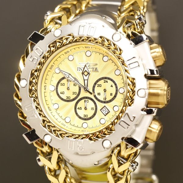 Invicta Gladiator Men's Watch 58.3mm, Gold, Steel 48190, Gold Silver ...