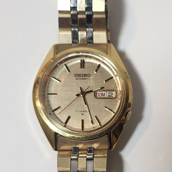 VINTAGE SEIKO GOLD TONE / STEEL 7009-8279P DAY/DATE AUTOMATIC 38MM MENS WATCH | WatchCharts ...
