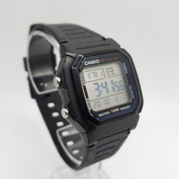 Casio ILLUMINATOR W-800H [3240] Quartz Digital Watch New Battery 37mm ...