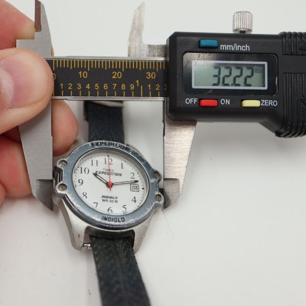 Vintage Timex Expedition Indiglo Watch 32mm White Date Blue Nylon w New Battery | WatchCharts ...