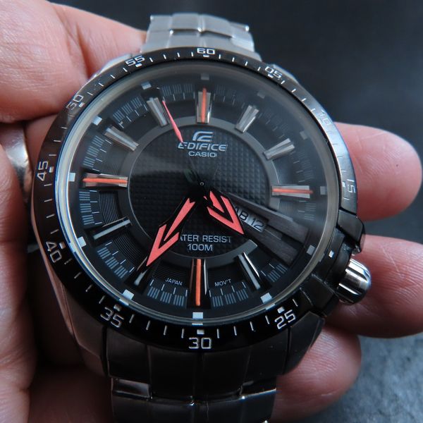 EF-130 Casio Edifice Daydate WR 100M Quartz Men Watch | WatchCharts ...