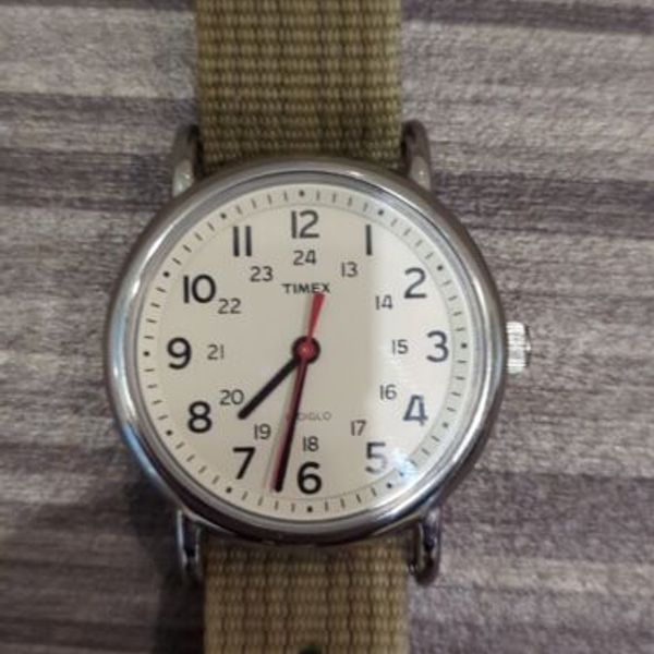 Men's Timex Indiglo Quartz 12/24hr Analogue Military Style Watch ...