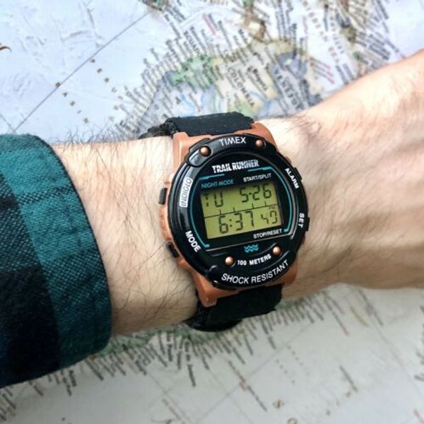 Vintage Timex Trail Runner 745 Indiglo Shock Resistant WR100M ...