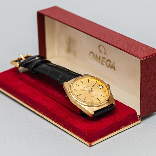 *NEAR MINT w/Case* Vintage OMEGA Seamaster Cal.1012 Automatic Gold Dial ...