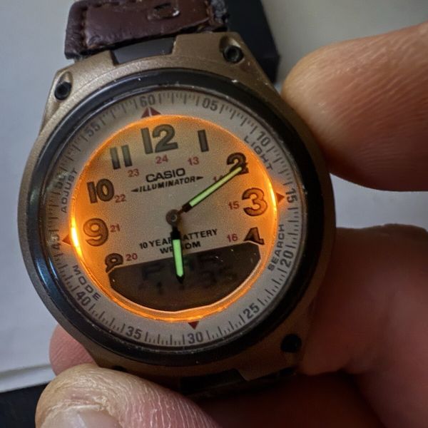 Casio AW80, Telememo 30 Nylon Watch, MEN'S ANALOG/DIGITAL WATCH WORKS ...