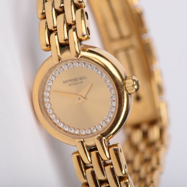 Raymond Weil Rhinestone Logo Gold Color Watch 20mm | WatchCharts ...