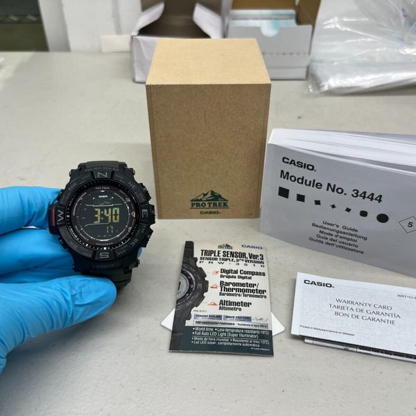 Casio Pro Trek Men's Tough Solar Atomic Time 47mm Watch PRW-3510Y ...
