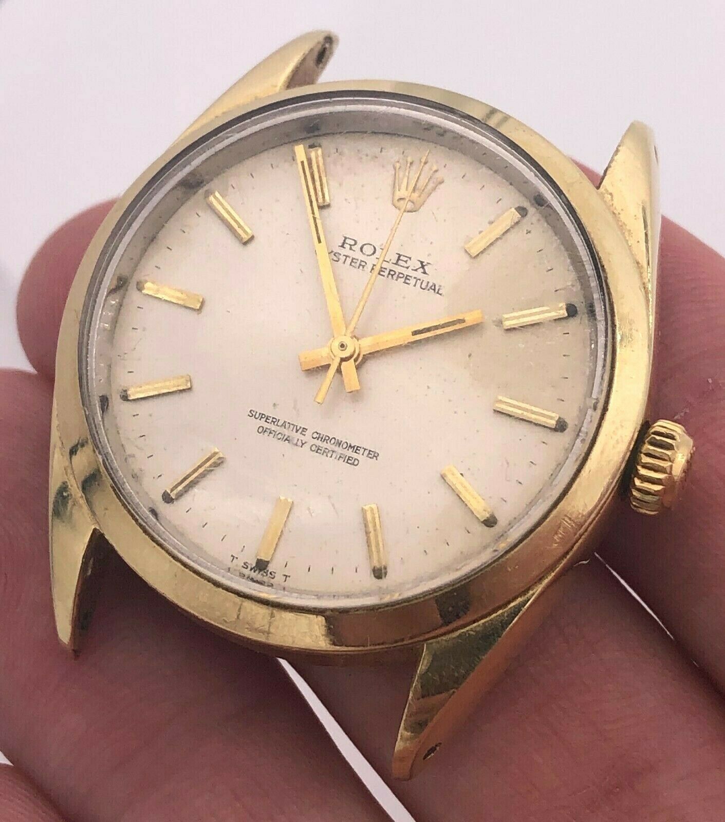 Rolex 1024 Automatic Oyster Perpetual Gold Shell Mens Watch c.1969 ...