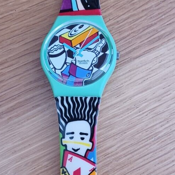 Swatch 1995 GG134 Rapp-er - for spares only - not working - strap is ...